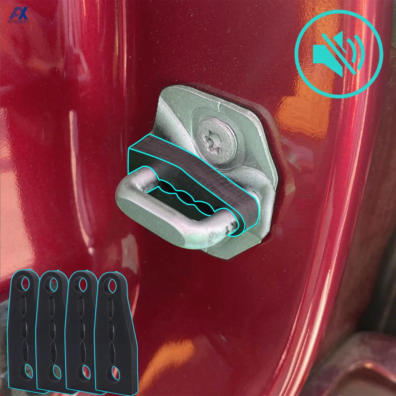 Sound-Damper-Door-Lock-Buffer-For-Ford-Fiesta-Fusion-Mondeo-Rattling ...