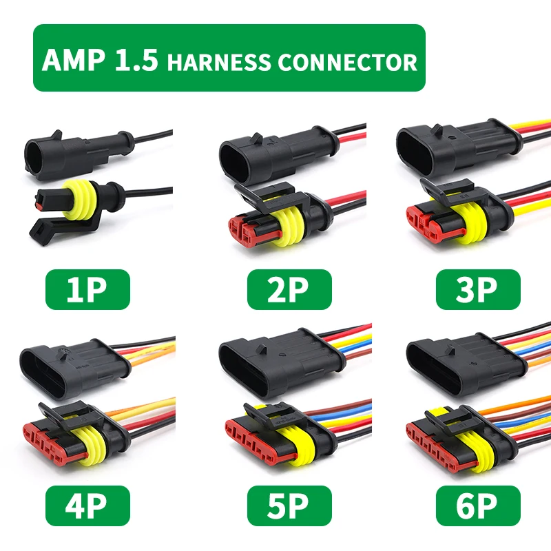 Juego-de-conectores-autom-ticos-impermeables-para-coche-1P-2P-3P-4P-5P ...