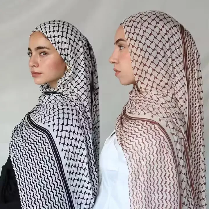 2024-Hot-Sales-Keffiyeh-Print-Muslim-Ladies-Hijab-Keffiyeh-Palestine ...