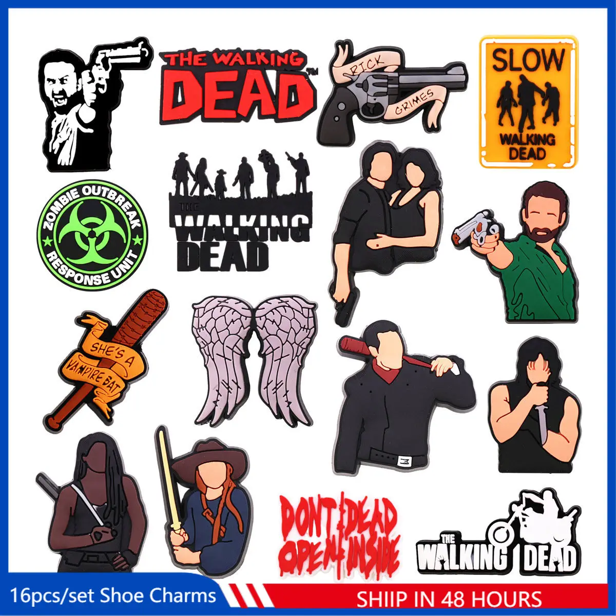 Sapatos-Decora-es-Acess-rios-para-Unisex-Hot-Series-TV-Walking-Dead ...