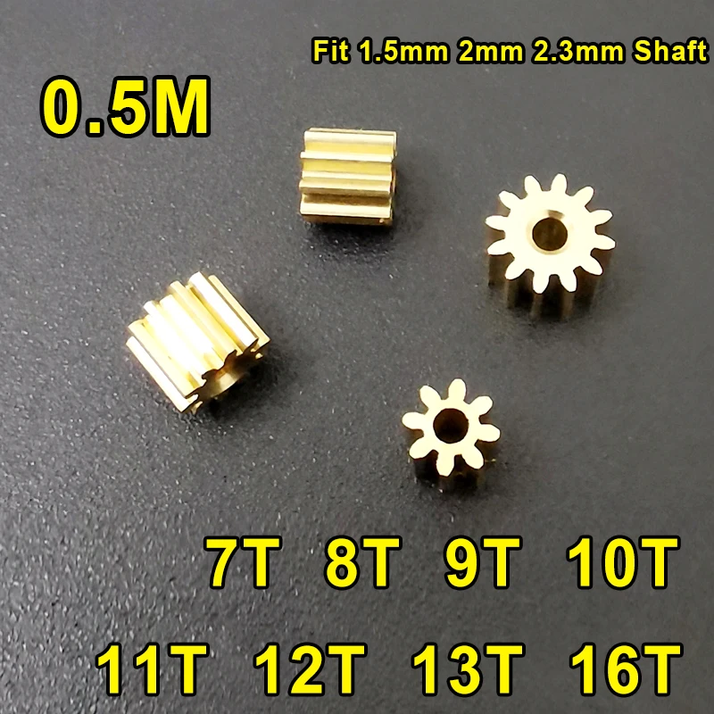 0.5メートルモジュラス7t 8t 9t 10t 11t 12t 13t 16t歯金属真鍮ギアスピンドル伝送ギアフィット1ミリメートル1.5ミリメートル2ミリメートル2.3ミリメートルシャフト