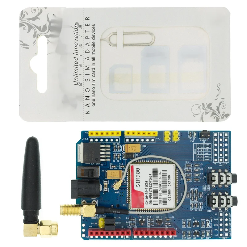 Sim900 gprs/gsm placa de desenvolvimento escudo quad band módulo para ...
