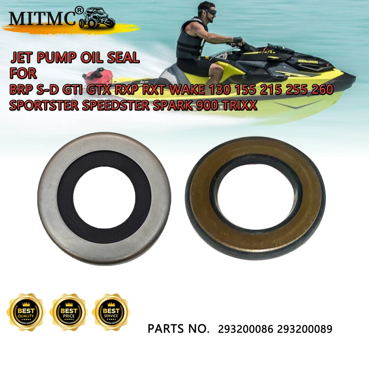 Jet Pump Oil Seal For BRP S-D GTI GTX RXP RXT Wake 130 155 215 255 260 ...