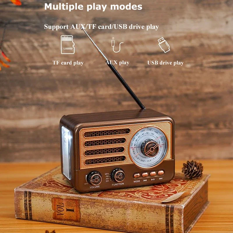 Portable-Retro-Radio-Mini-FM-AM-SW-Radio-Receiver-Vintage-Bluetooth ...