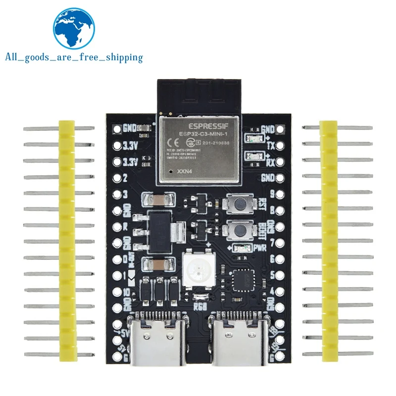 TZT-Placa-de-desarrollo-USB-Dual-ESP32-C3-placa-de-circuito-Python ...