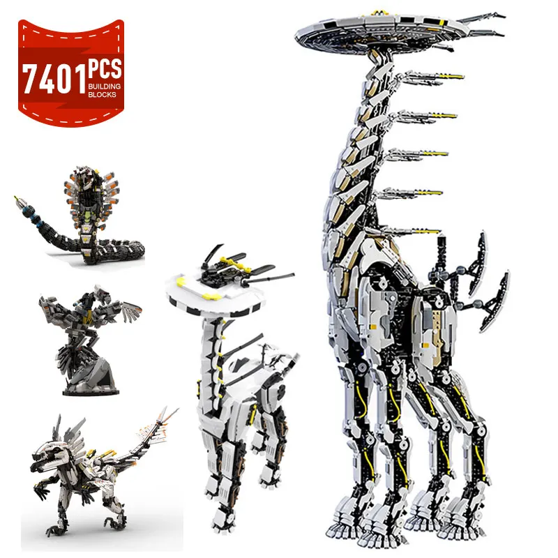 New MOC Horizon Zero Dawned Long-necked Beast Action Figure Building ...