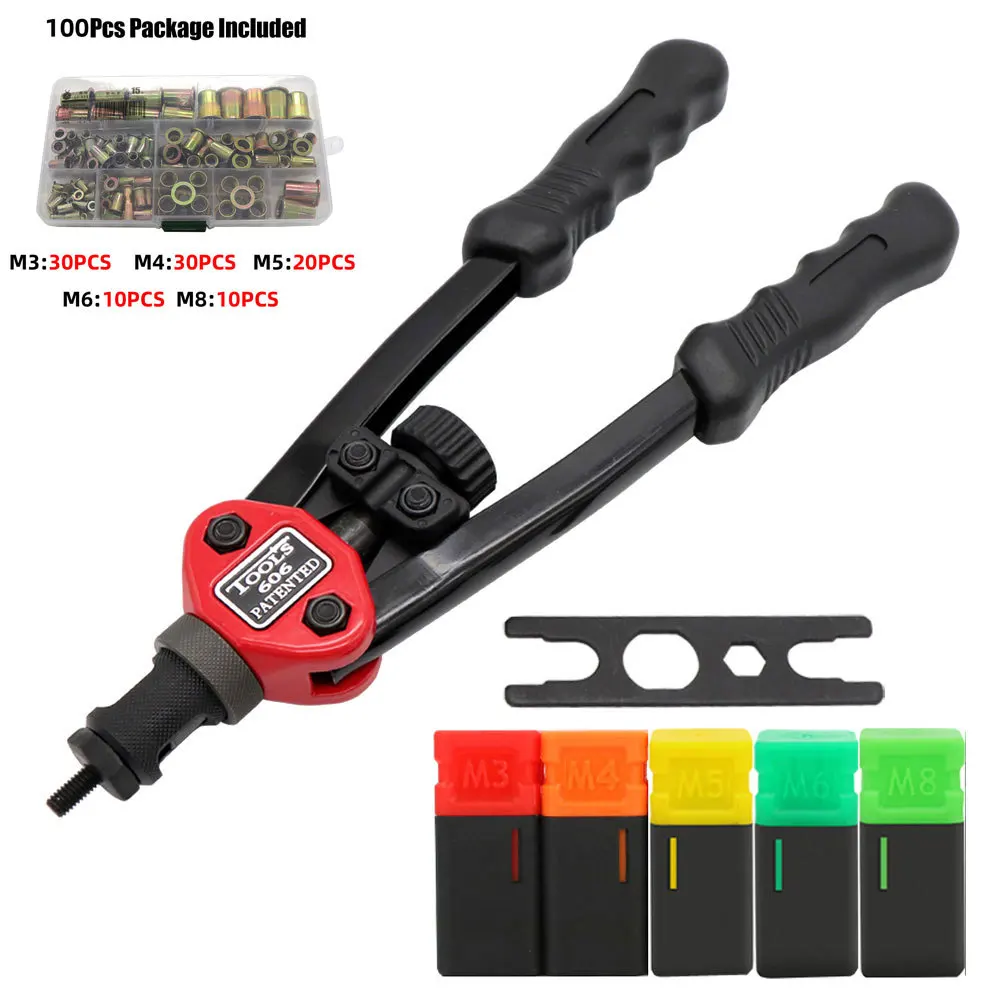 BT-606-Riveter-Gun-Tool-Hand-Riveter-Interchangeable-Mandrel-Insert ...