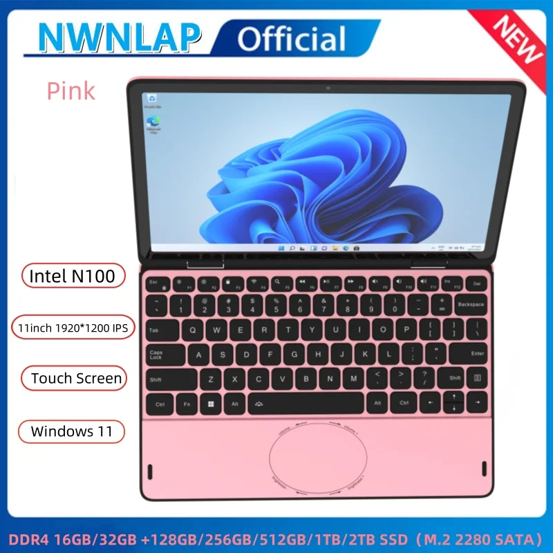 Pink-2024-New-11-Touch-Screen-Intel-Celeron-N100-4-Core-4-Thread-3-4GHz ...