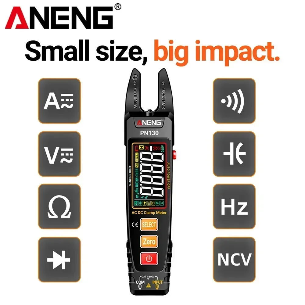 ANENG-PN130-U-shaped-Clamp-Meter-Built-in-lithium-Battery-Pliers-Tester ...