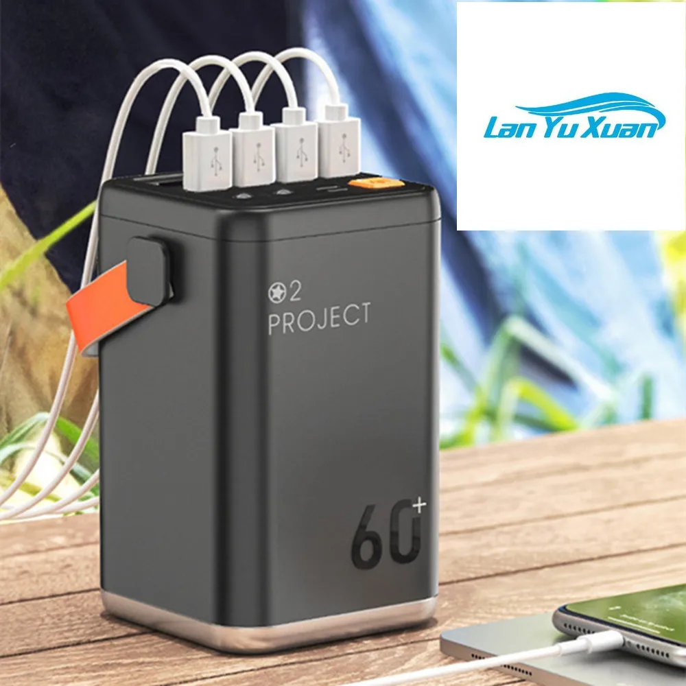 60000mAh Outdoor Power Bank Portable PowerBank External Battery Pack PD ...