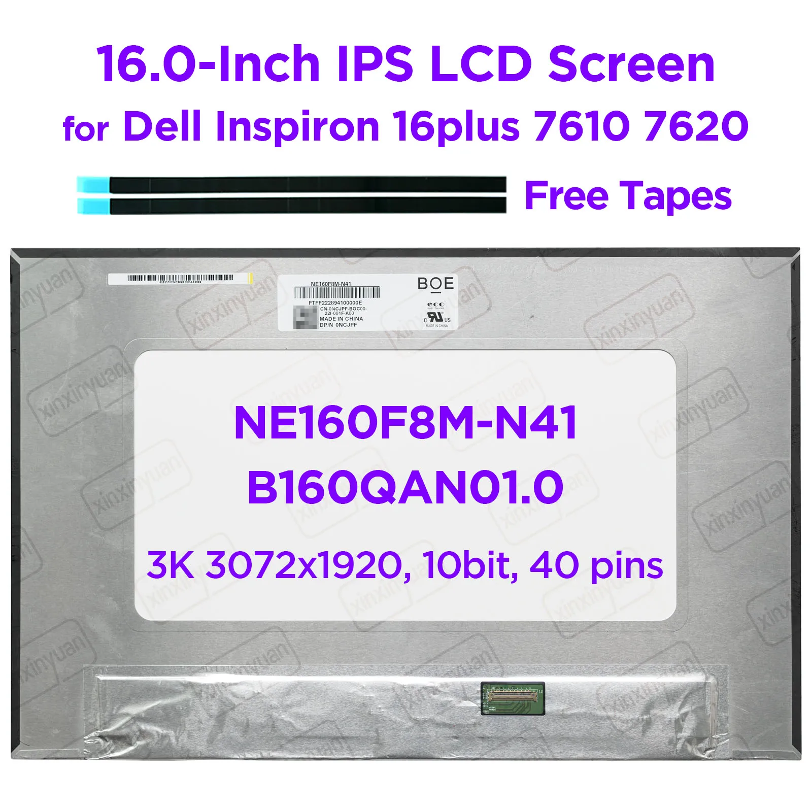 16-0-Laptop-LCD-Screen-NE160F8M-N41-fit-B160QAN01-0-for-Dell-Inspiron ...
