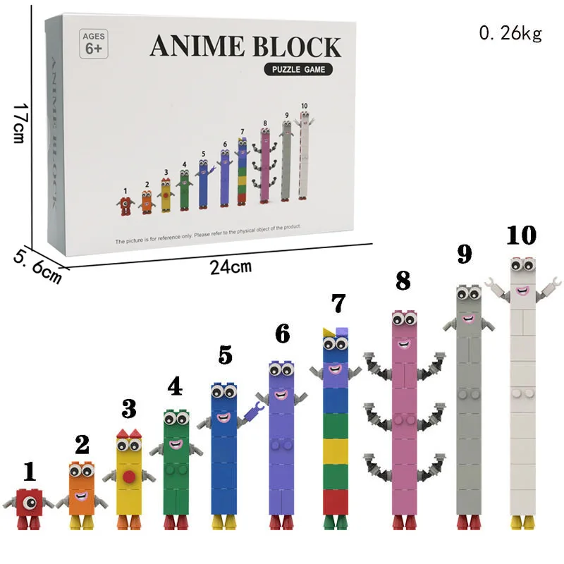 Cartoon Number Building Blocks Figures Collector's Figure Dolls Toys ...