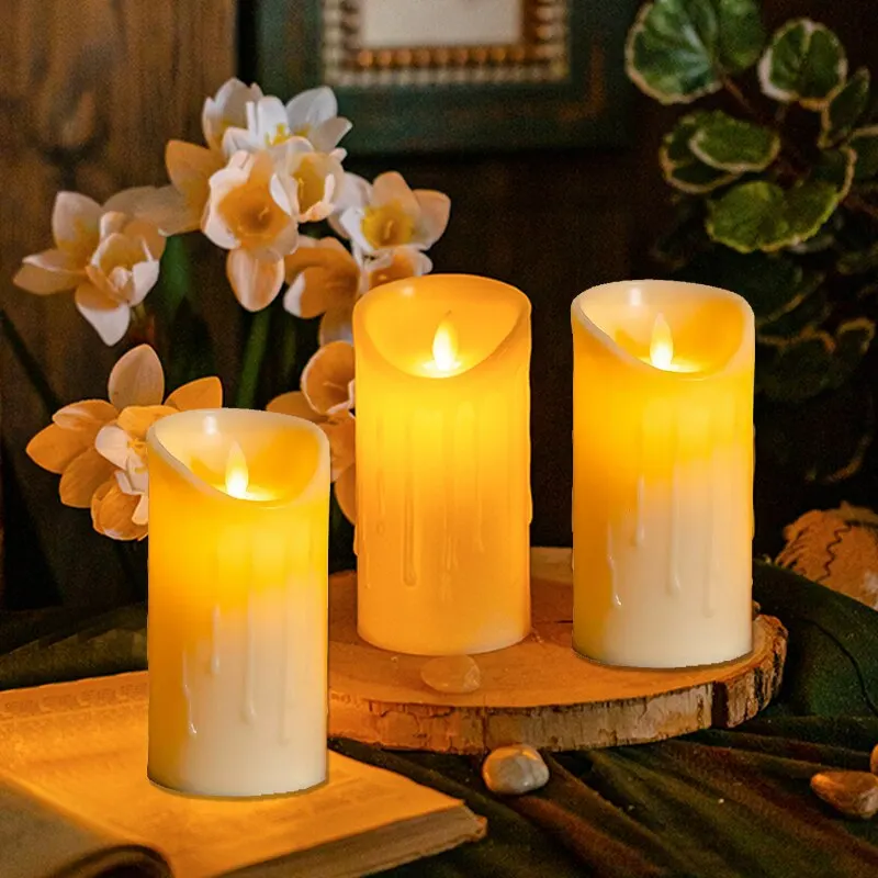 Electronic-Candle-Lights-Simulation-Of-Plastic-Candles-Wedding-Party ...