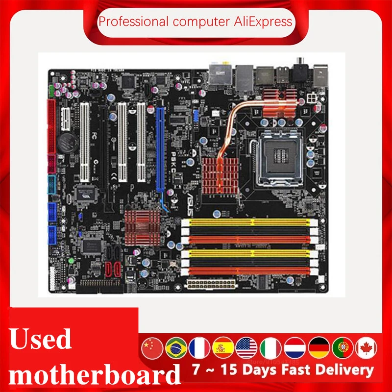 For Asus P5KC Desktop Motherboard P35 Socket LGA 775 DDR2 Original Used ...
