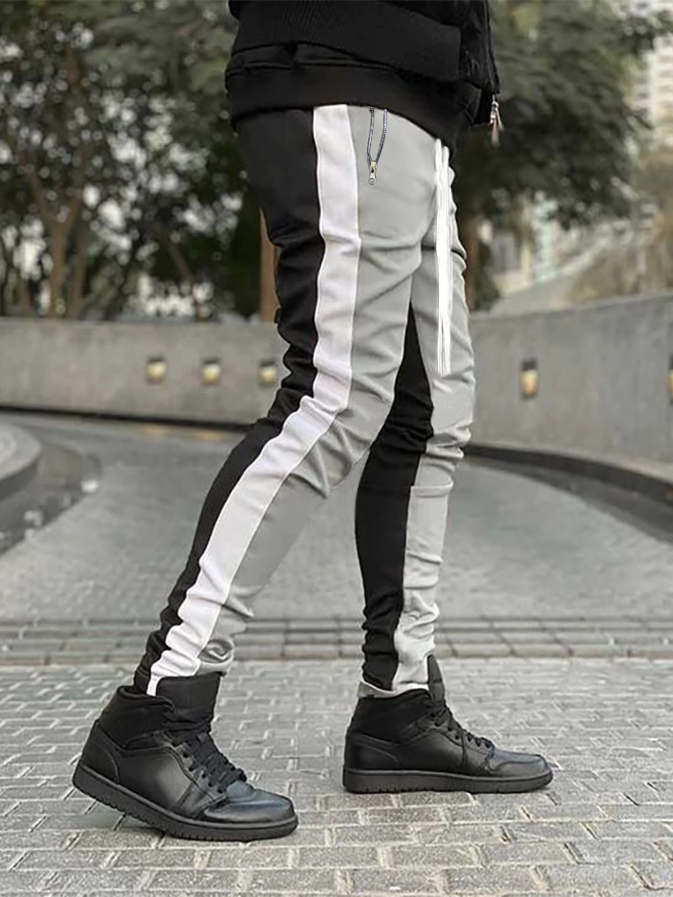 Men-s-Color-Block-Sweatpants-Joggers-Casual-Active-Athletic-Drawstring ...