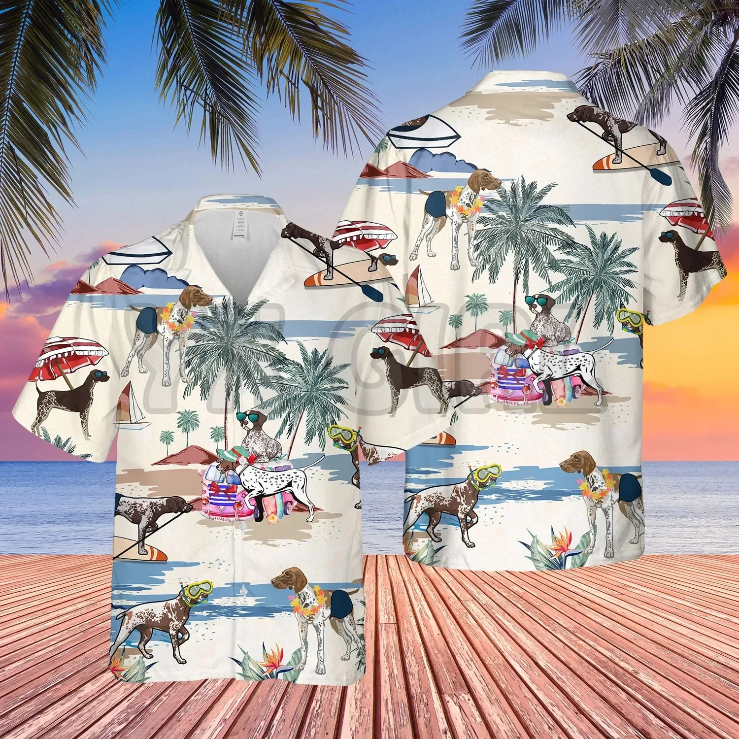 GERMAN-SHORTHAIRED-POINTER-BEACH-HAWAIIAN-SHIRT3D-All-Over-Printed ...