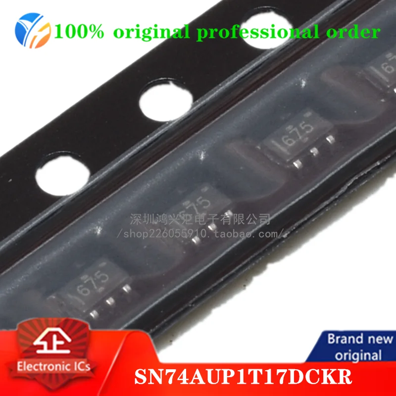 100% original SN74AUP1T17DCKR código 675 Schmitt gatillo Buffer 1 CH no ...