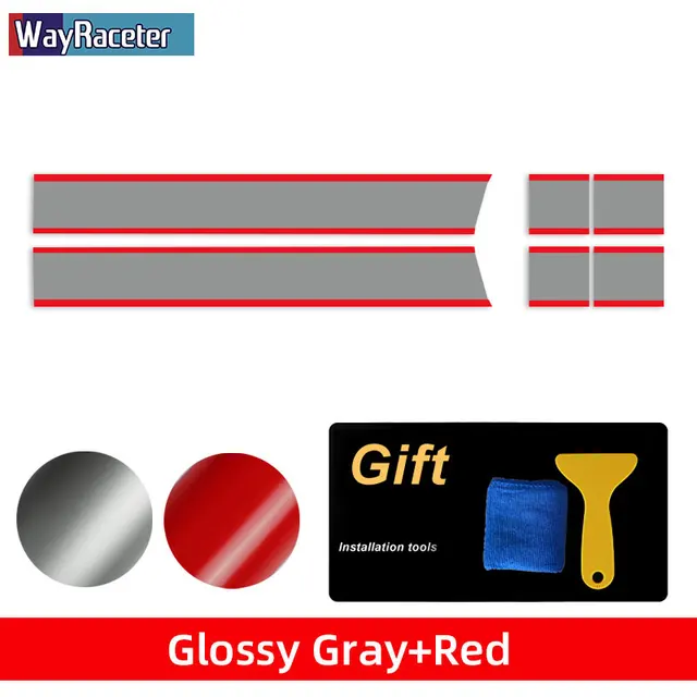 Car Hood Sticker Bonnet Stripes Engine Cover Band Rear Vinyl Decal For ...