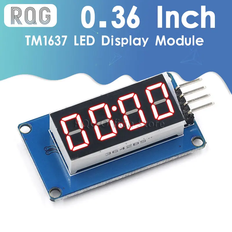 Módulo de pantalla LED TM1637 para Arduino, 7 segmentos, 4 Bits, 0,36 pulgadas, reloj, ánodo ...