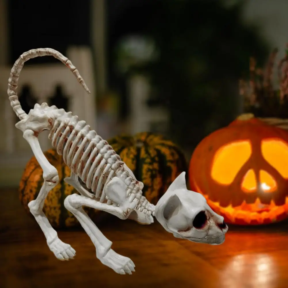 Halloween-Decoration-Plastic-Halloween-Skeleton-Cat-Crouching-Cat ...