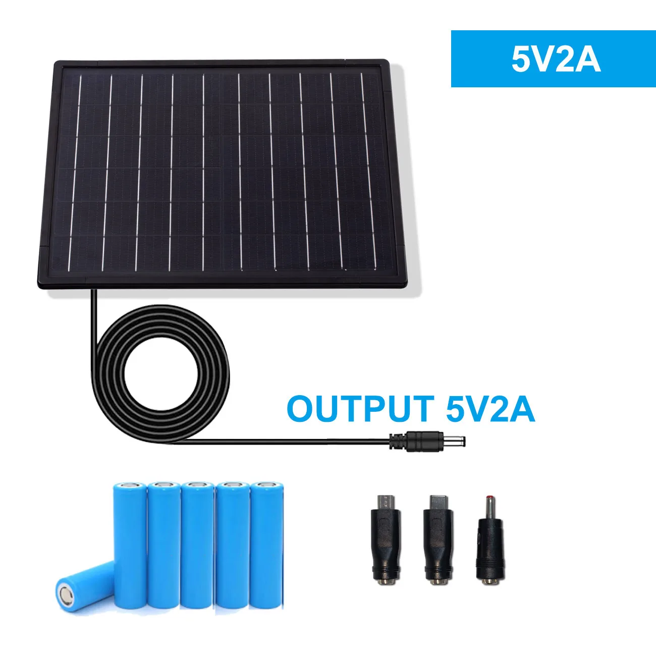 25W-Solar-Panel-MPPT-Charge-Outdoor-Waterproof-18650-Battery-Output-12V ...