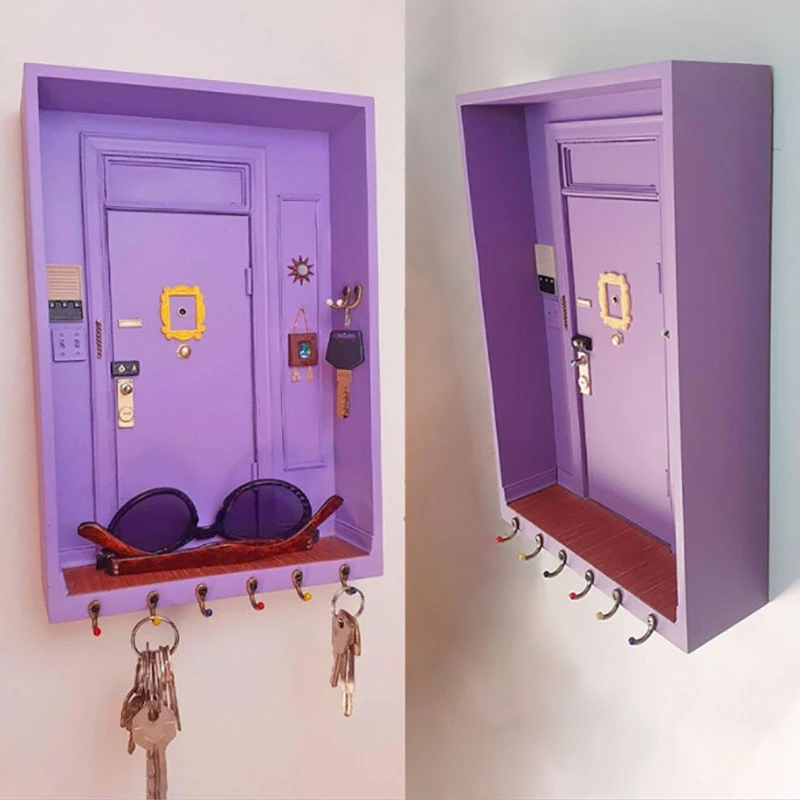 TV Show Friends Key Holder Monica's Door Holder Wooden Purple Door ...