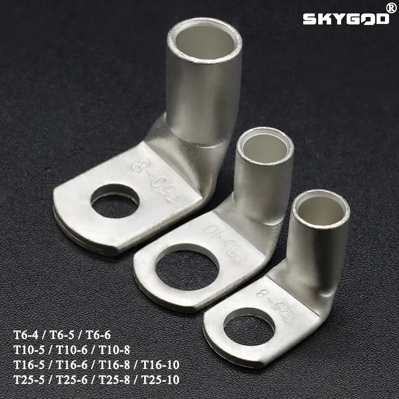 10-50pcs-Wire-Terminal-L-Type-Right-Angle-90-Degree-Bend-Nose-T6-10-16 ...