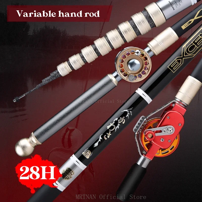 High-Carbon-3-6-10M-Multi-Positioning-Hollow-Fishing-Rod-and-Reel-Combo ...