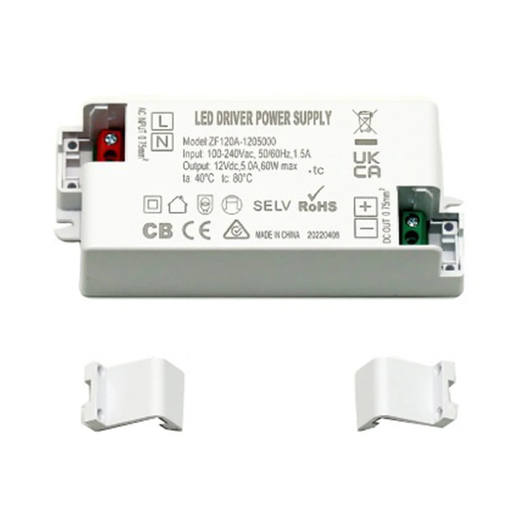 ZF120A-1202500 ZF120A-1205000 12VDC 2.5A 30W 5A 60W AC/DC Adapter LED ...