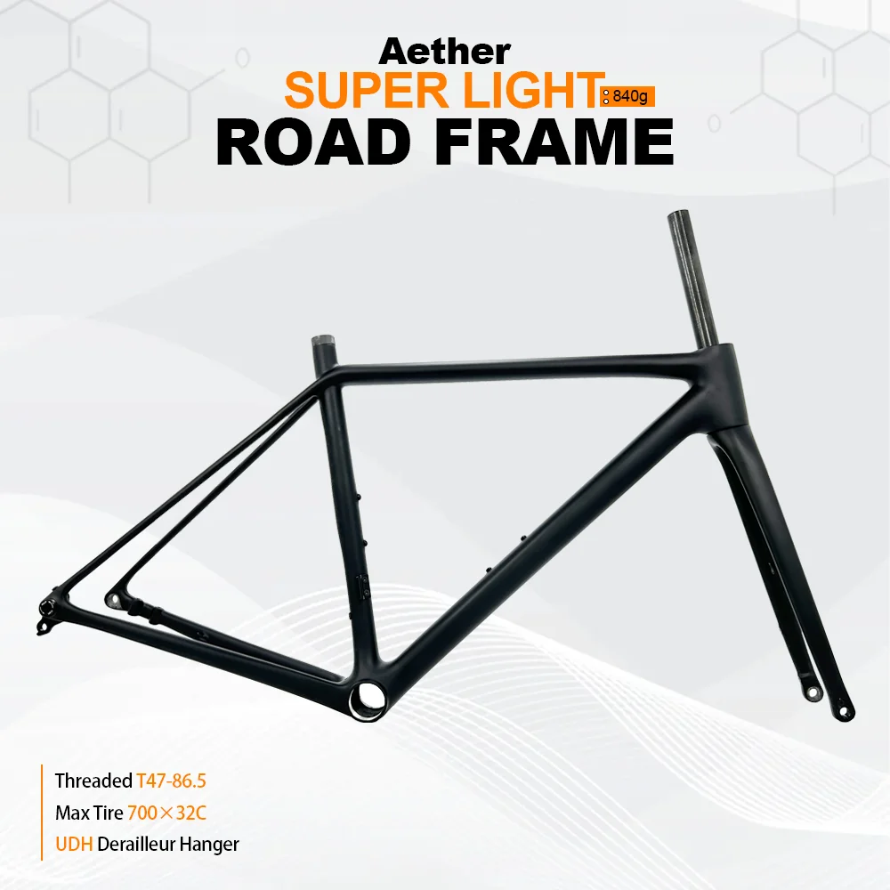 2025 Super Light Carbon Road Bike Frame Bicycle 700*32C T47 Bottom ...