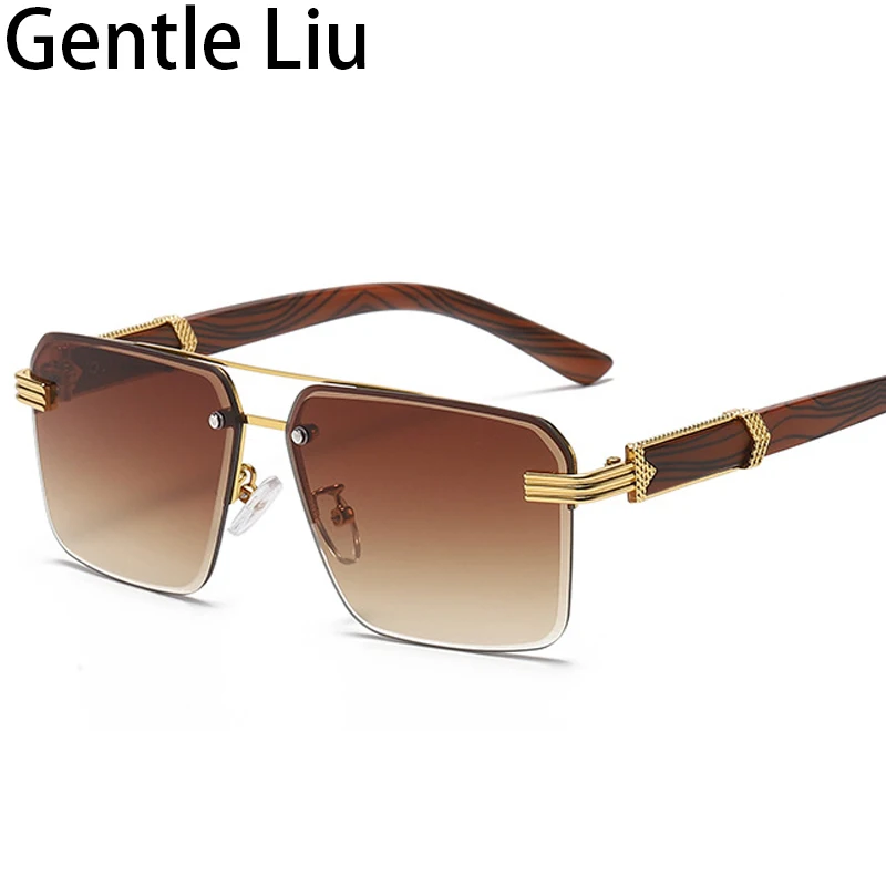 Vintage-Square-Rimless-Sunglasses-Men-Frameless-Sun-Glasses-for-Women ...