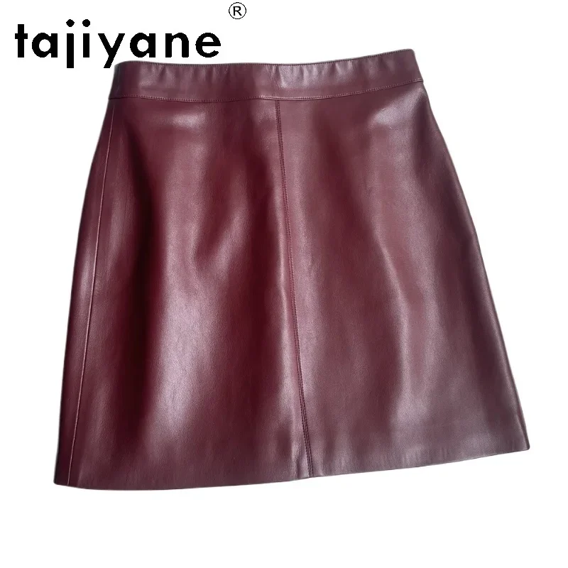 TAJIYANE-Echte-Schapenvacht-Rokken-Womens-2024-Luxe-Echt-Leer-Korte-Rok ...