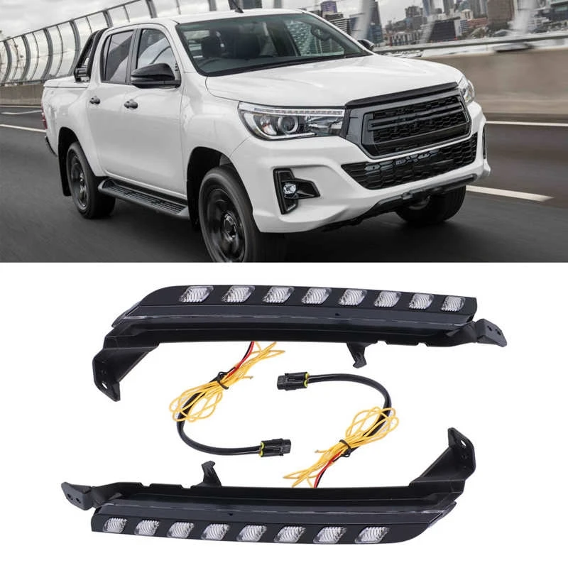Top! Car Retrofit LED Daytime Running Lights Turn Signal Lights For ...