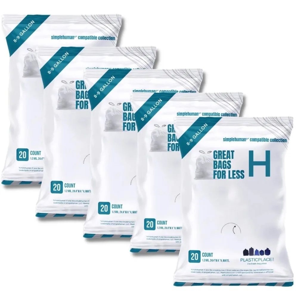 Custom-Fit-Trash-Bags-Compatible-with-simplehuman-Code-H-Packs-White ...