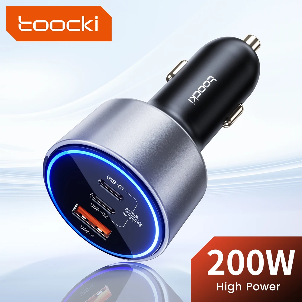 Toocki-200W-Car-Charger-Quick-Charge-4-0-PPS-45W-PD-100W-Fast-Charging ...