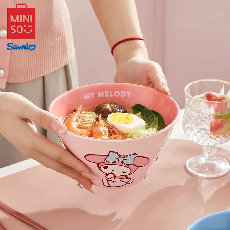MINISO-Hello-Kitty-Ceramic-Soup-Bowls-My-Melody-Cartoon-Ceramic-Bowl ...