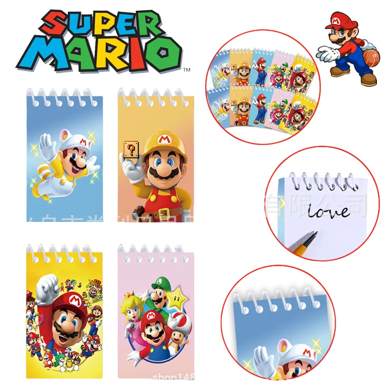 10pcs-Super-Mario-Bros-Weekly-Planner-Notebook-Cartoon-Mini-Notepad ...
