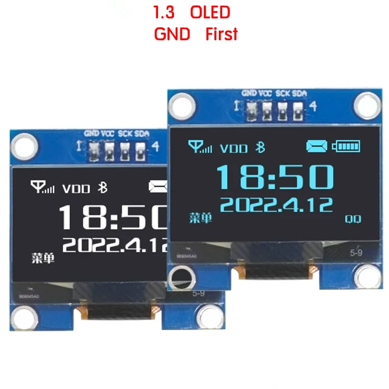 1-3-Inch-OLED-Display-Module-White-Blue-128X64-SH1106-IIC-I2C-4P-Port ...