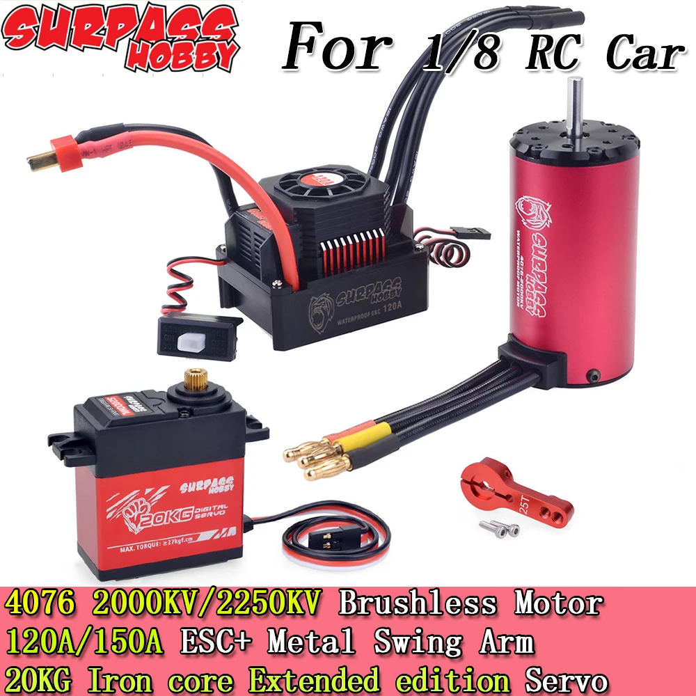 Surpass-Hobby-Waterproof-ESC-Brushless-Motor-Combo-4076-2000-2250KV-120 ...