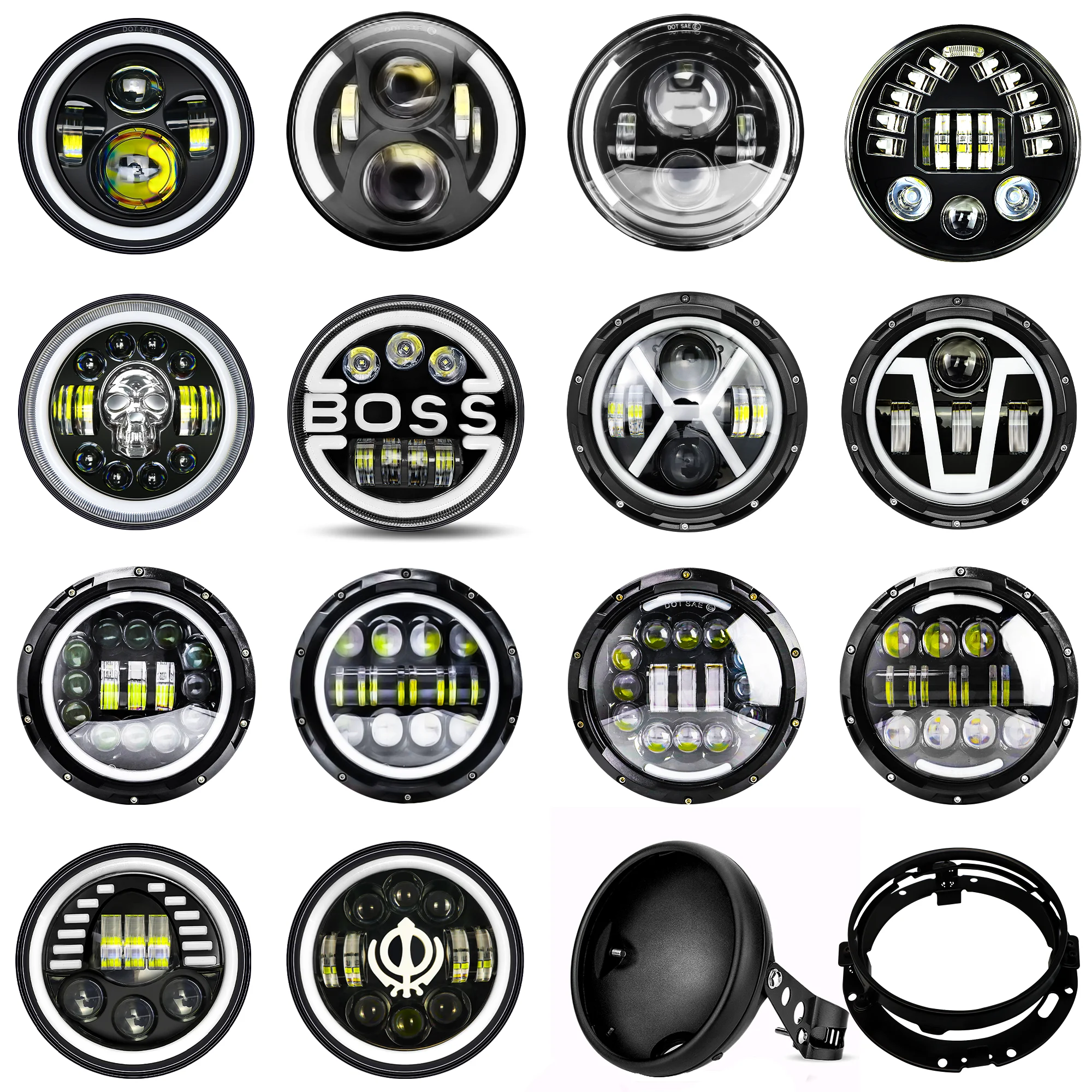 7-Inch-Motorcycle-LED-Headlight-for-Motorcycle-JEEP-Wrangler-JK-Harley ...