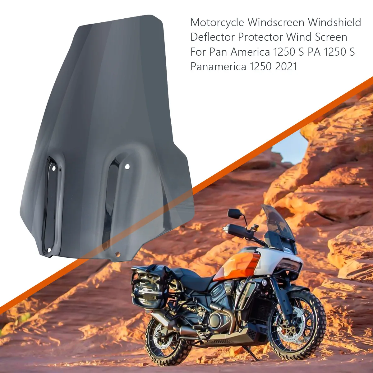 Motorcycle-Windscreen-Windshield-Deflector-Protector-Wind-Screen-For ...