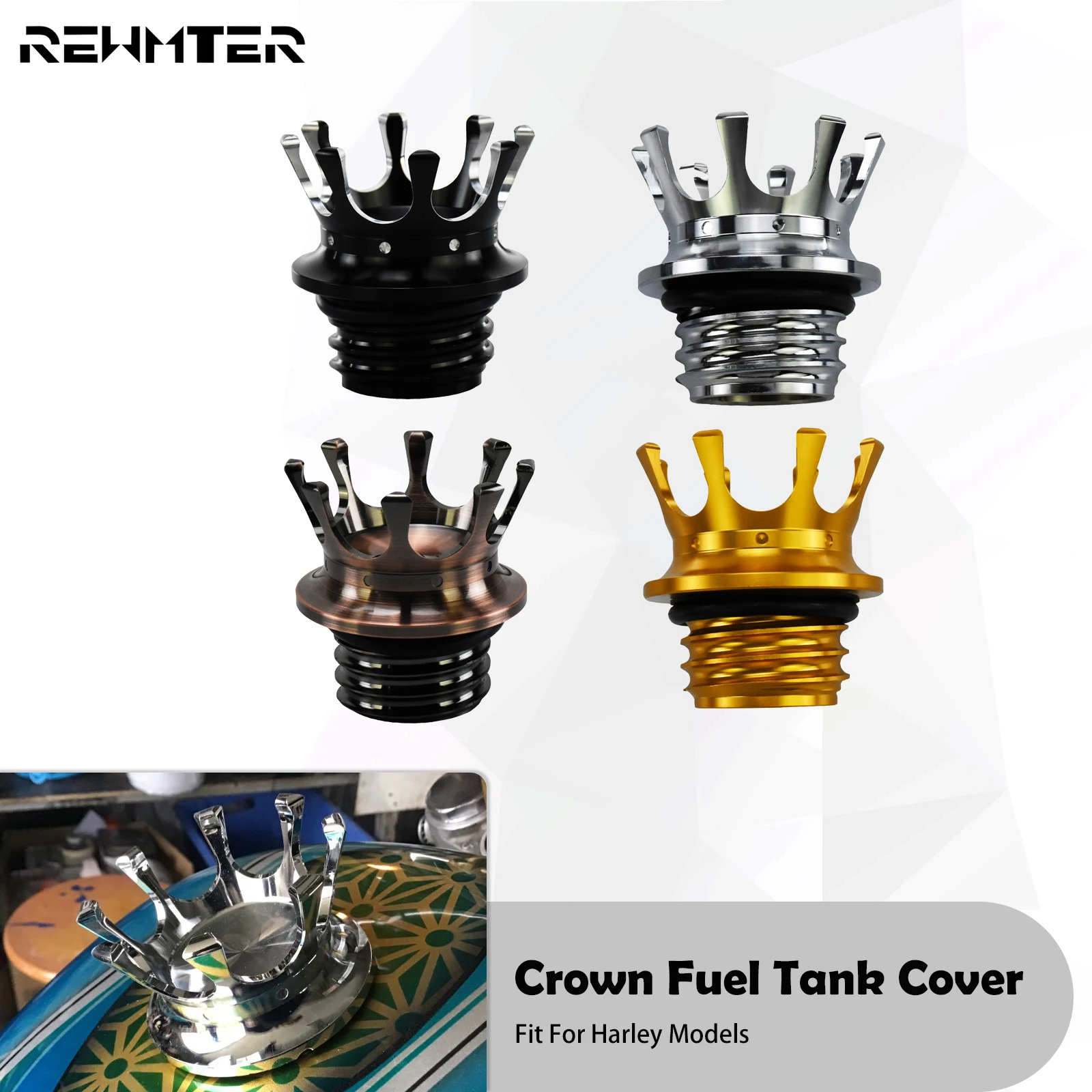 Motorcycle-Crown-Fuel-Tank-Cover-Cap-Gas-Caps-With-Right-hand-Thread ...