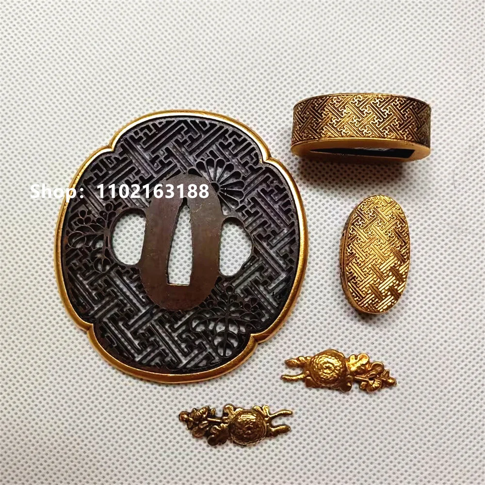 High Quality Copper Tsuba Handguard Guard Brass Fuchi Kashira Menuki ...