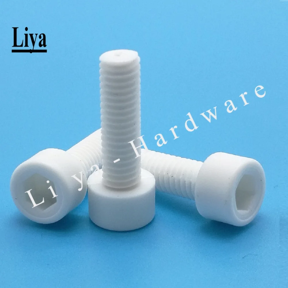 3-20pcs M3 M4 M5 M6 M8 M10 PP polypropylene Hex Screws Hexagon Socket ...
