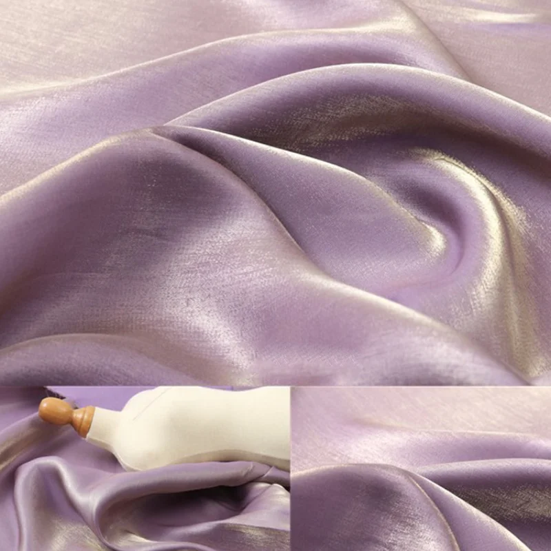 Glazed-Silk-Satin-Gradient-Fabric-Glossy-Silk-Smooth-Delicate-Wedding ...