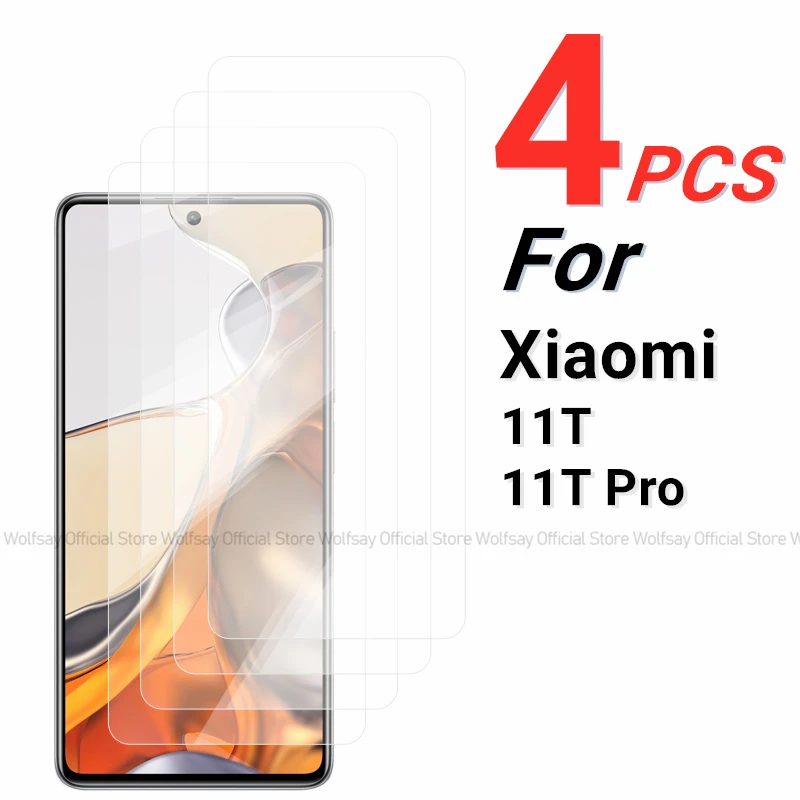 2/4PCS Screen Protector For Xiaomi 11T Tempered Glass Xiaomi 11T 11T ...