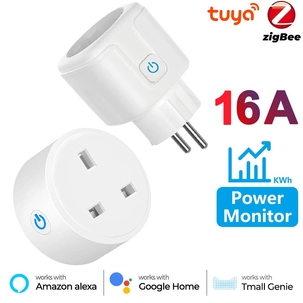 Tuya-ZigBee-Smart-Plug-16A-Adapter-Power-Monitor-Timer-Socket-Remote ...