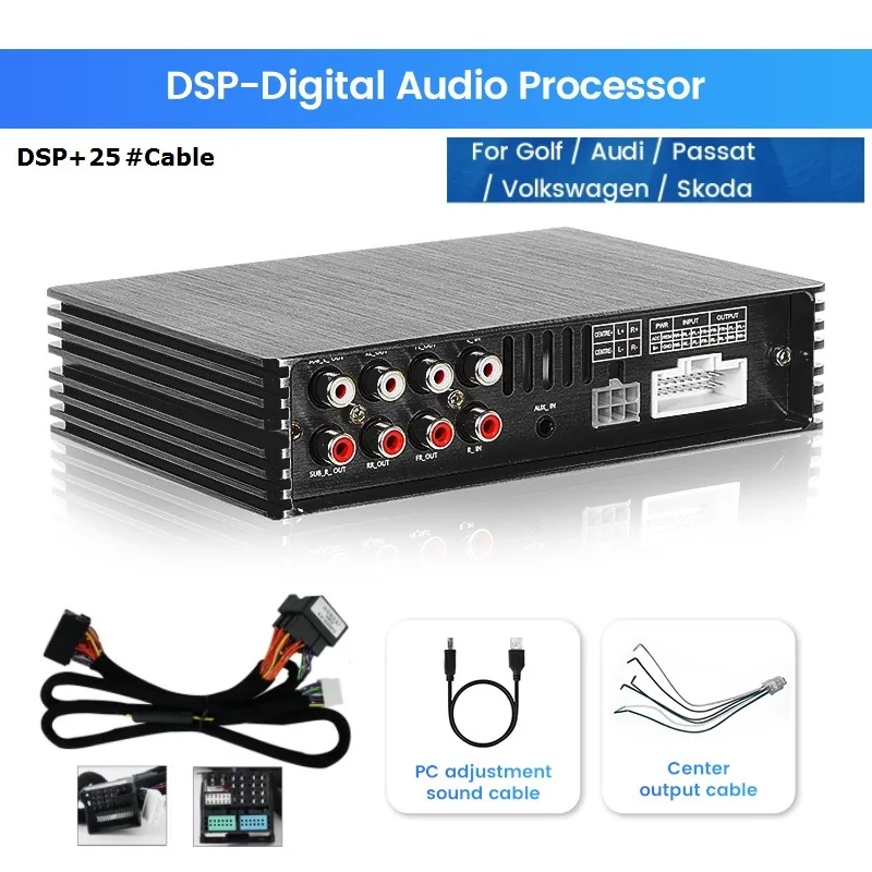 Wiring-harness-4-90W-Car-DSP-amplifier-Vehicle-Radio-Digital-Audio ...