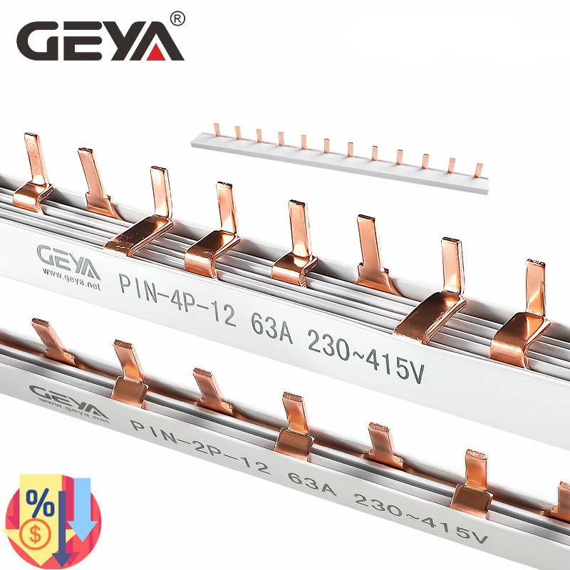 GEYA-Pin-Fork-Type-1-4mm-Copper-Busbar-for-Circuit-breaker-12-Way-MCB ...