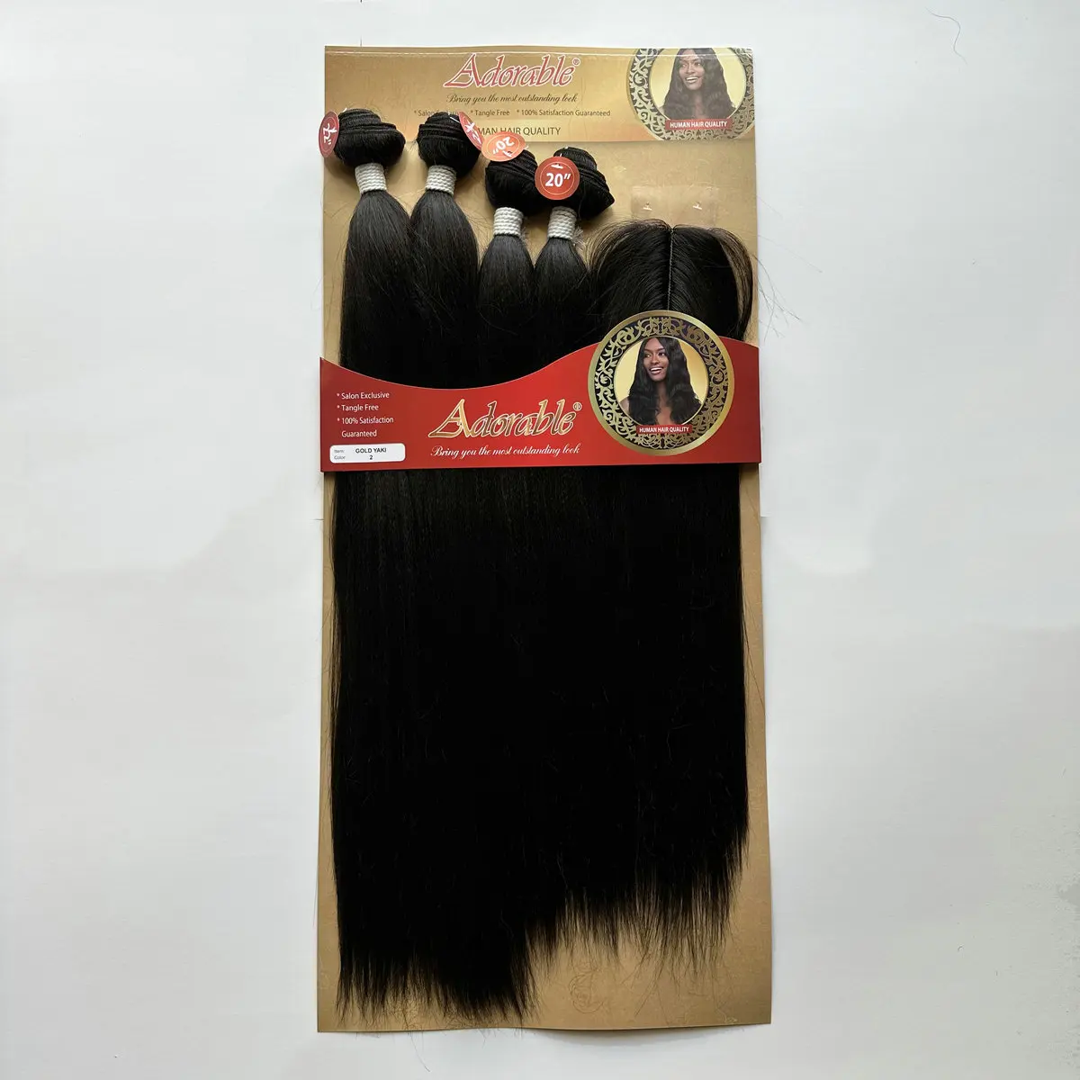 New-Silk-Yaki-Straight-One-Pack-Solution-Packet-Synthetic-Hair-Bundles ...